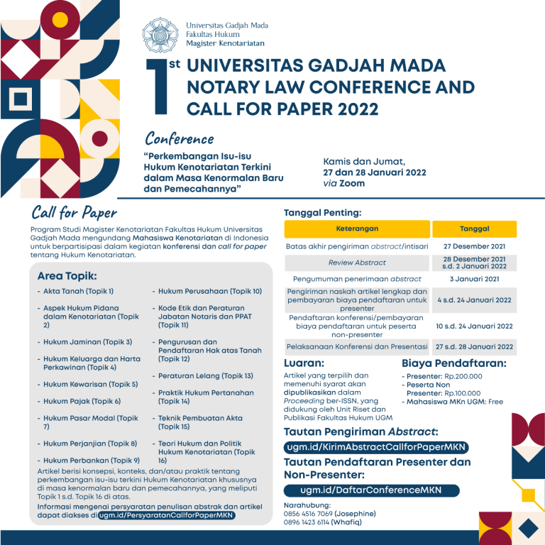 Conference – Fakultas Hukum Universitas Gadjah Mada